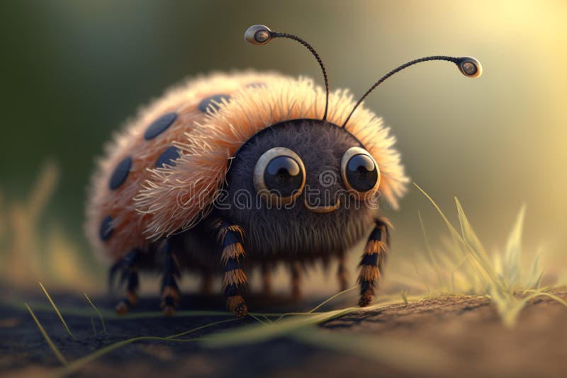 Cute and Cute Little Bug, AI Generated Stock Illustration ...
