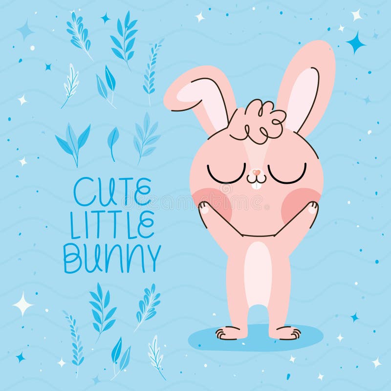 Cute little bunny card stock vector. Illustration of hare - 244451019