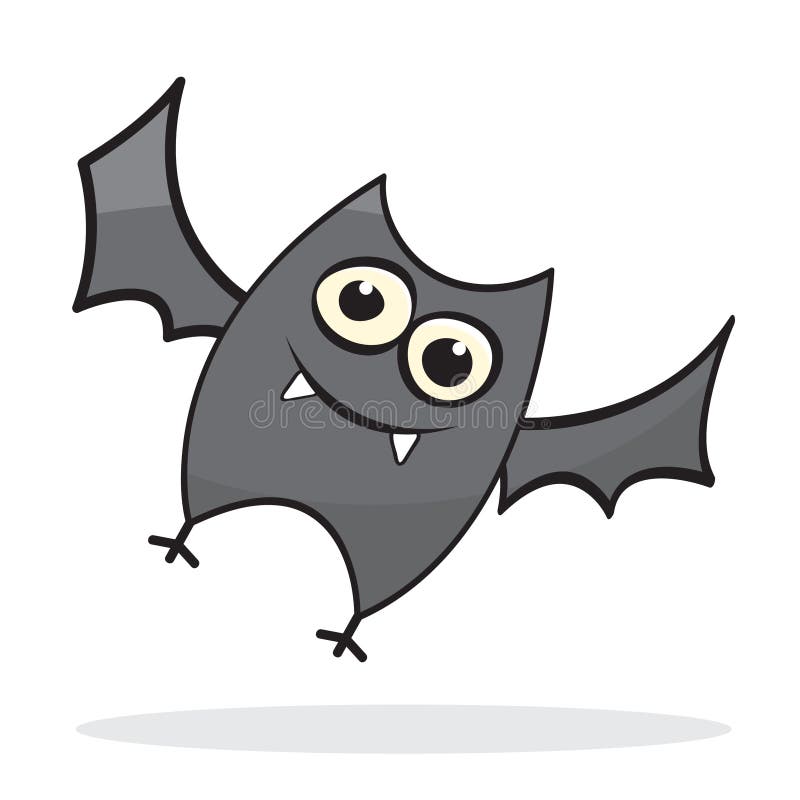 Cute little cartoon bat stock vector. Illustration of horror - 16126377