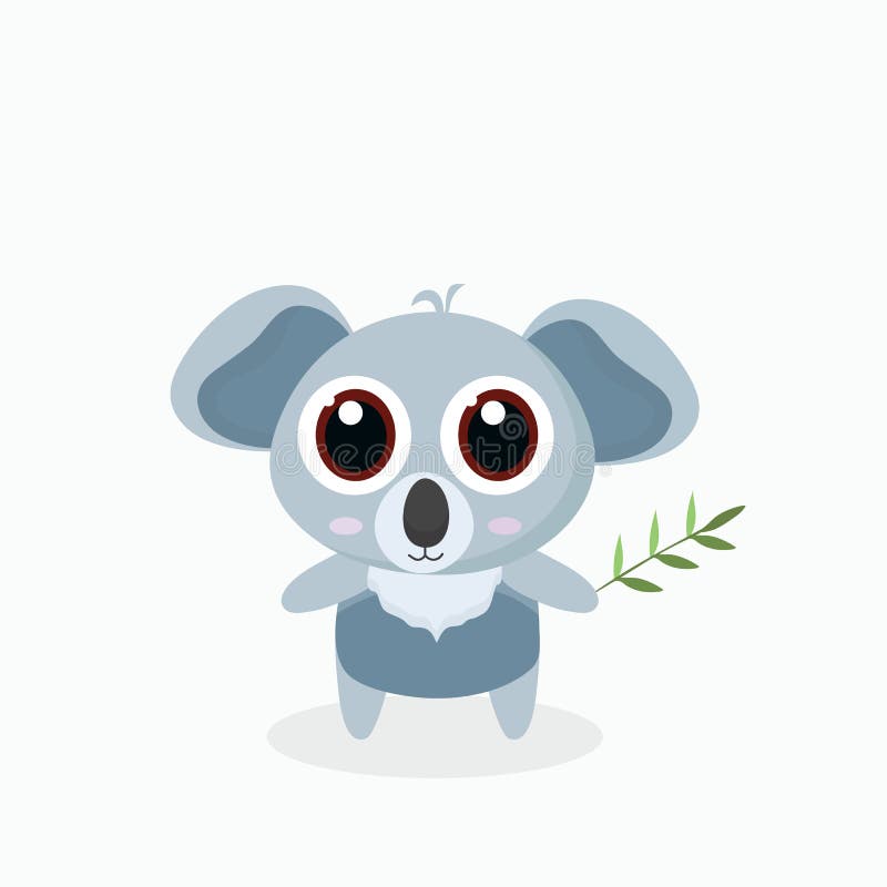 Cute little cartoon koala. stock vector. Illustration of alphabet ...