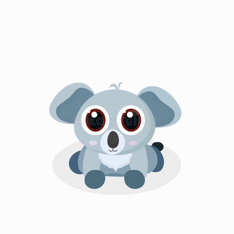 Cute little cartoon koala. stock vector. Illustration of clip - 82398769
