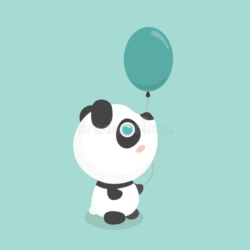 Cute little cartoon panda. stock vector. Illustration of animal - 83214973