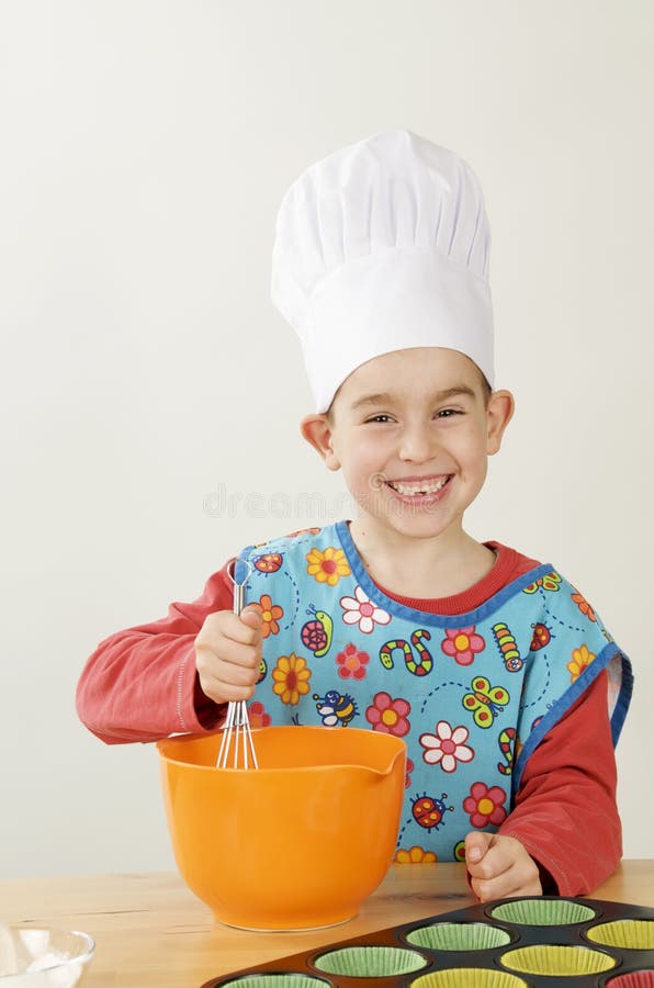 Cute little chef stock image. Image of child, spoon, little - 4616655