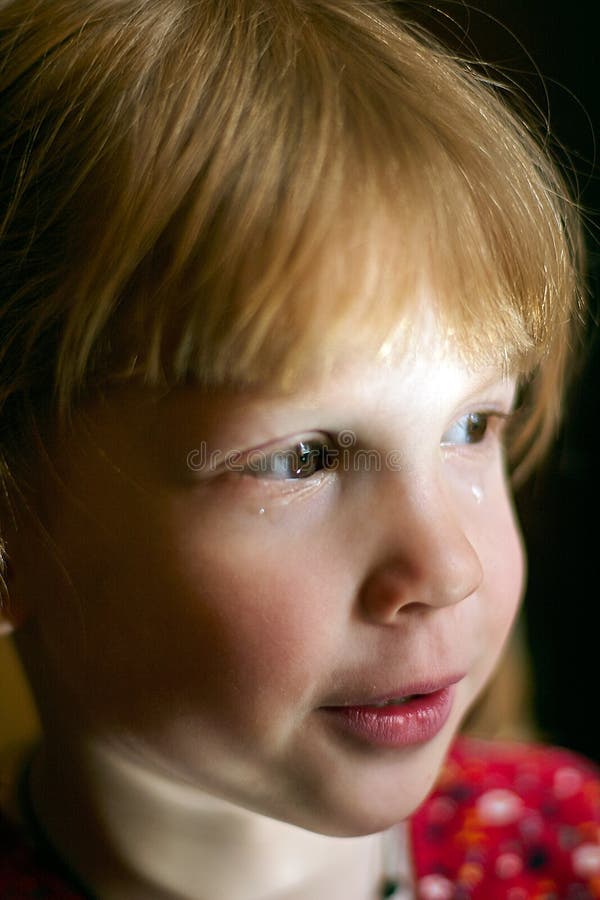 Cute Little Child is Upset and Crying. Stock Photo - Image of human ...