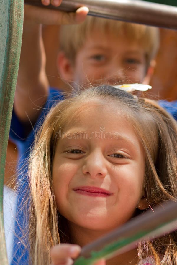 Cute Little Children Friends Stock Photo - Image of playing, schoolgirl ...