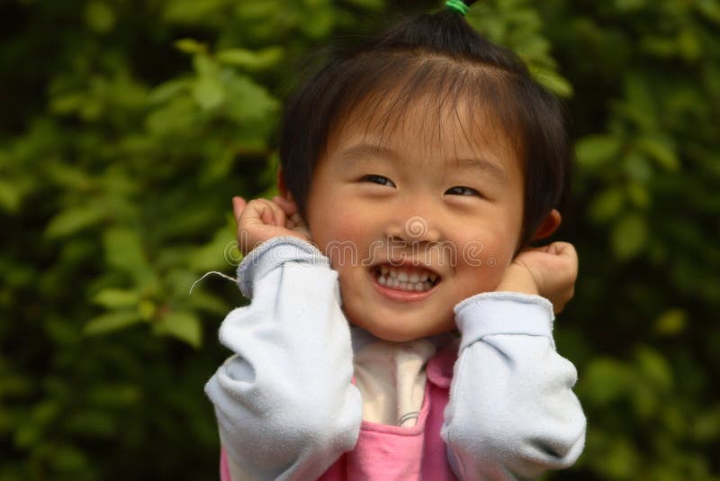 Cute little Chinese girl stock image. Image of face, culture - 5163291