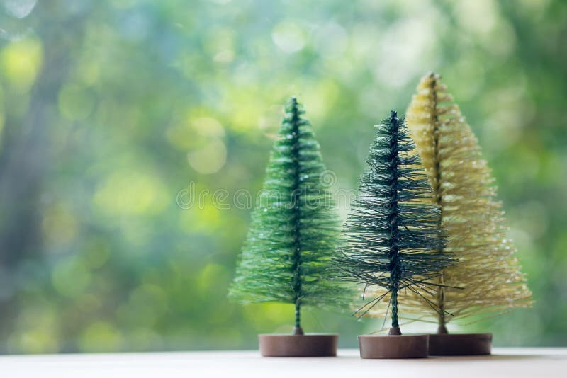 Cute Little Christmas Trees Stock Photo - Image of concept, design ...