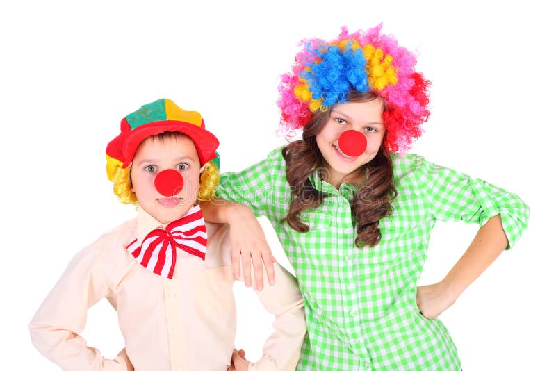 Cute little clowns stock photo. Image of group, female - 39893686