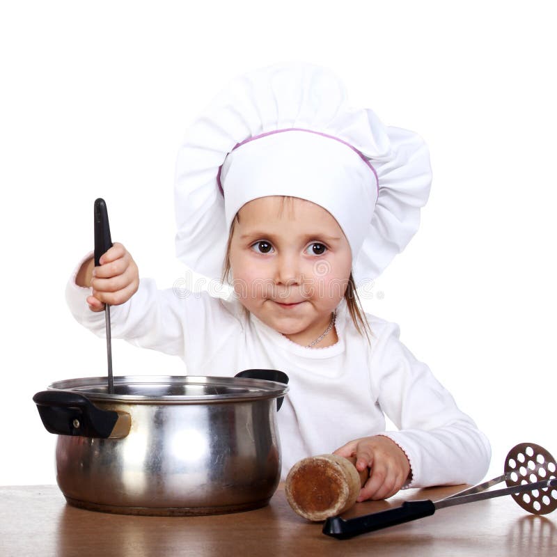Cute little cook stock photo. Image of healthy, kitchen - 18134840