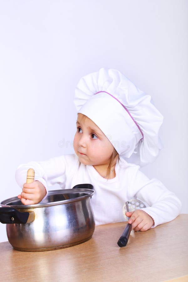 Cute little cook stock image. Image of human, kitchen - 20786165