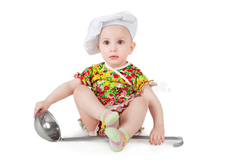 Cute little cook stock image. Image of food, kitchen - 25551583