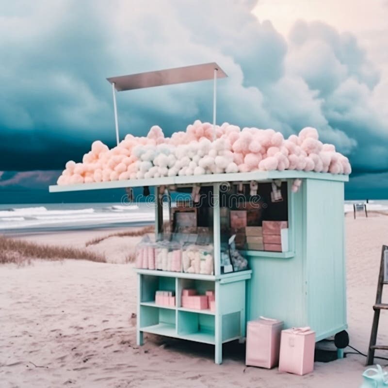 Little Cotton Candy Booth Stock Illustrations – 9 Little Cotton Candy ...