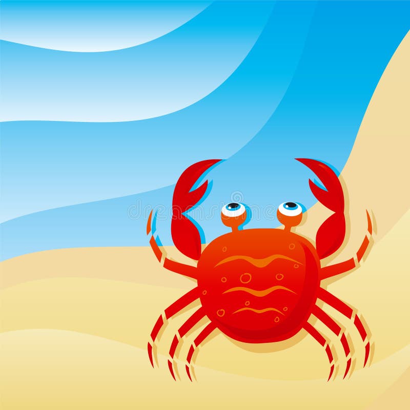 Cute little crab stock vector. Illustration of beach, shellfish - 2718796