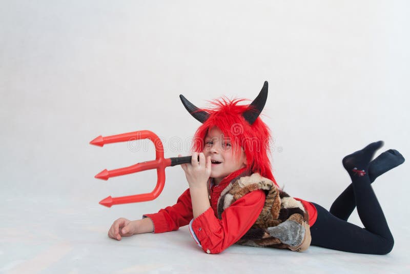 Cute little devil stock image. Image of october, cute - 110757679