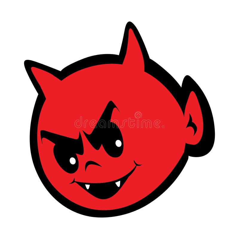 Cute devil head stock vector. Illustration of cruelty - 7422119
