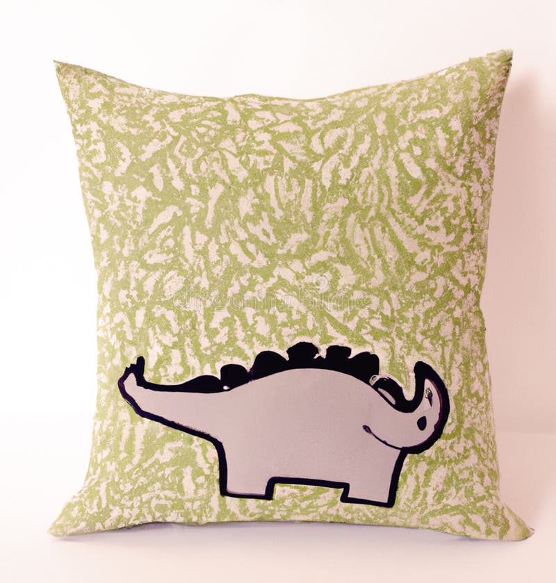A Cute Little Dinosaur on Fabric Created with Generative Ai Stock Photo ...
