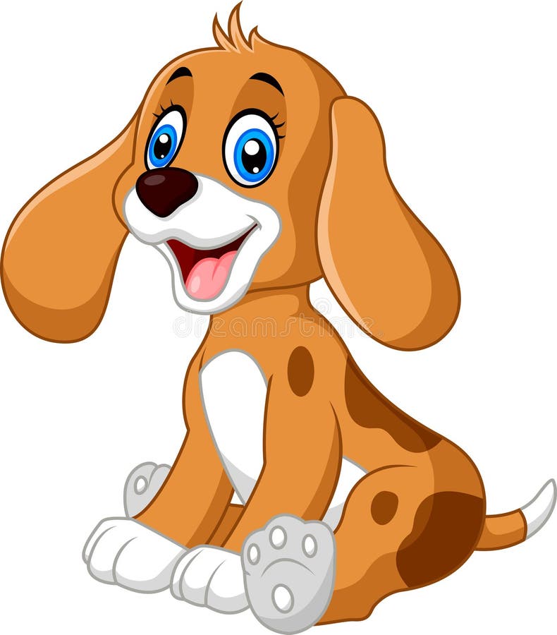 Cute little dog cartoon stock vector. Illustration of isolated - 76117217