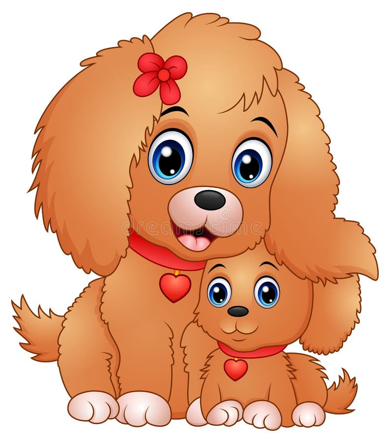 Cute little dogs cartoon stock vector. Illustration of pair - 85662554
