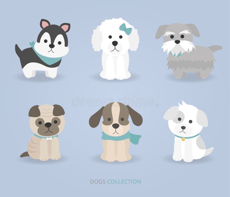 Dogs Set 3. Vector Breed Of Dogs Stock Vector - Illustration of graphic ...