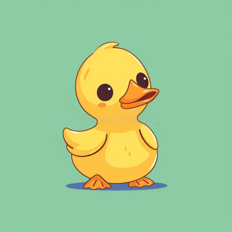 Cute Little Duck Cartoon Illustration Stock Illustration - Illustration ...