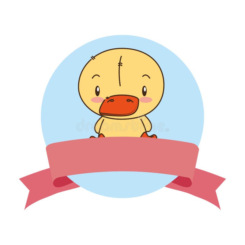 Cute little duck character stock vector. Illustration of nature - 138864447