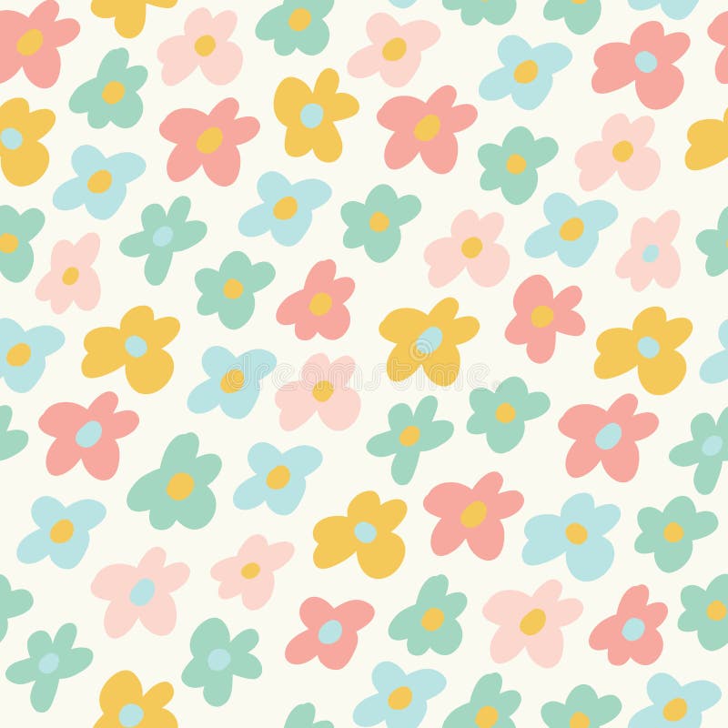 Cute Little Flowers Seamless Pattern. Vector Illustration Stock Vector ...