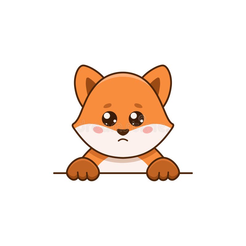 Cute Little Fox with Pleading Look Stock Vector - Illustration of ...