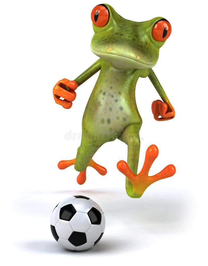 Frog and football stock illustration. Illustration of closeup - 29908618