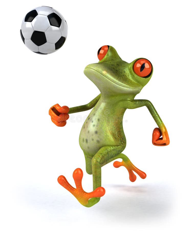 Frog and football stock illustration. Illustration of frog - 29908648