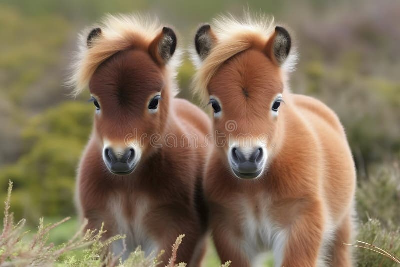 Cute Little Funny Pony. Neural Network AI Generated Stock Image - Image ...