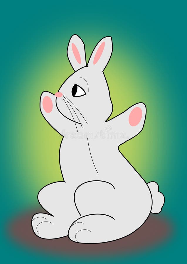 Cute little funny Rabbit stock illustration. Illustration of humor ...