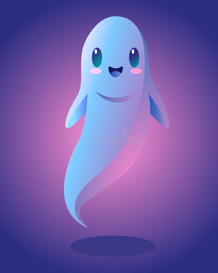 Cute little ghost stock vector. Illustration of brand - 333334839