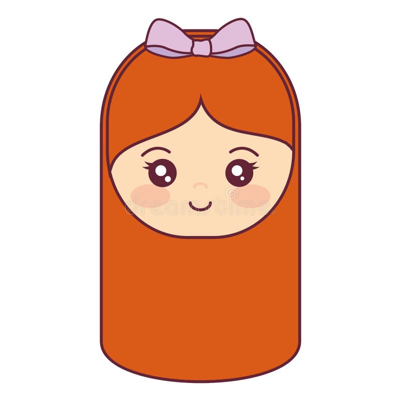 Cute and little girl head stock vector. Illustration of female - 137072473