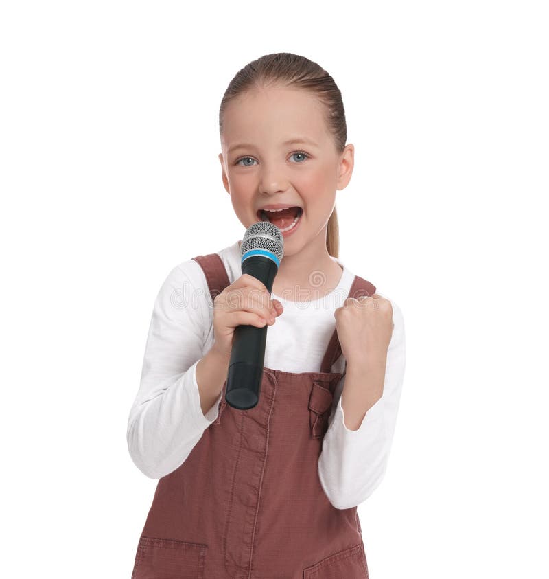 Kid Singing Microphone Color Background Stock Photos - Free & Royalty ...