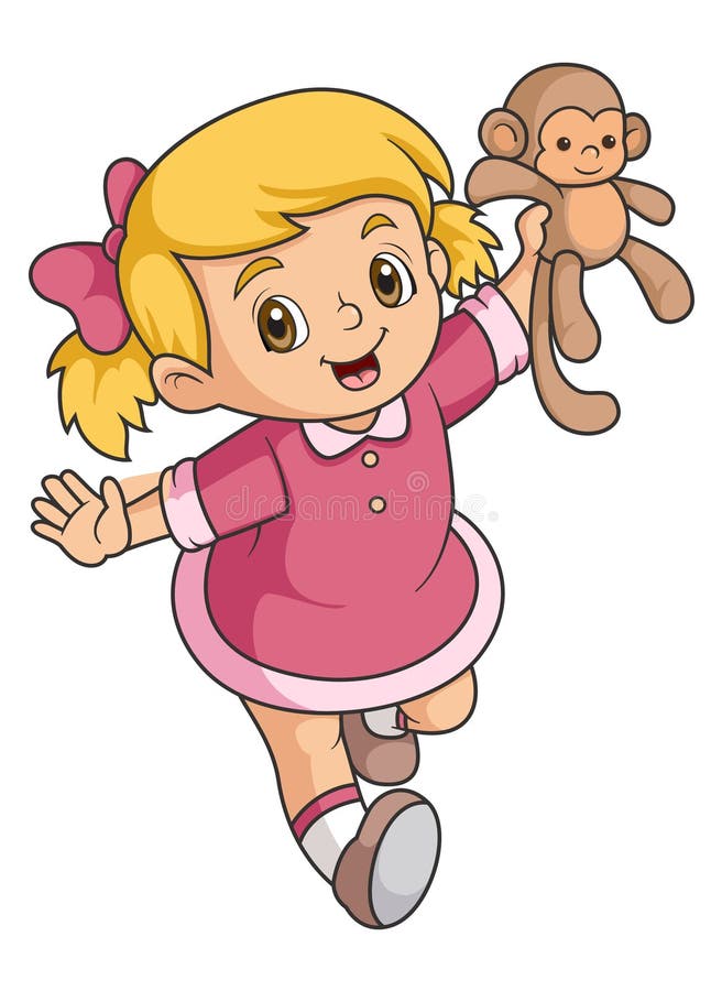Girl Monkey Drawing For Kids