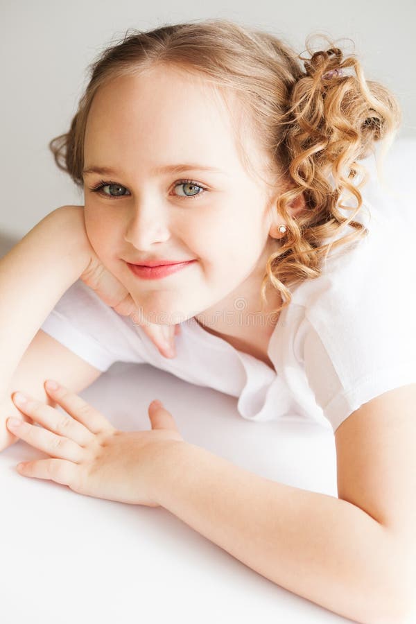 Cute little girl stock photo. Image of lovely, rest, beautiful - 82071194