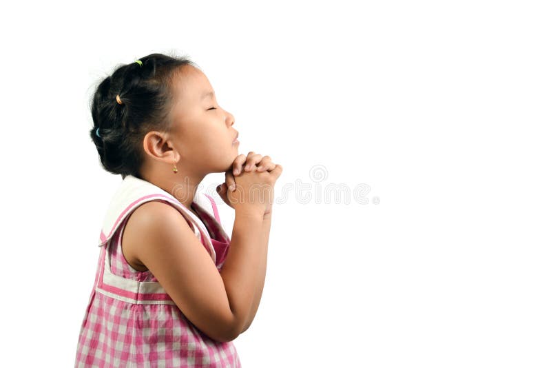 Cute Little Girl Praying stock photo. Image of closed - 52400498