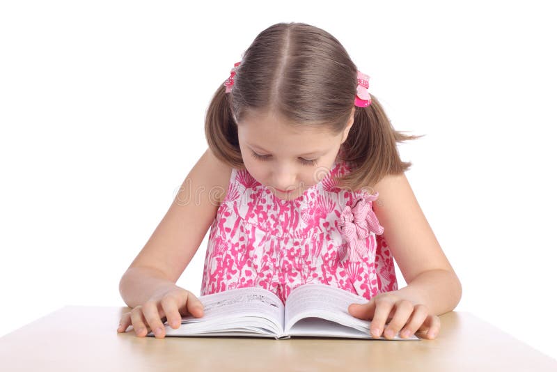 Girl reading stock image. Image of book, little, adorable - 102877203
