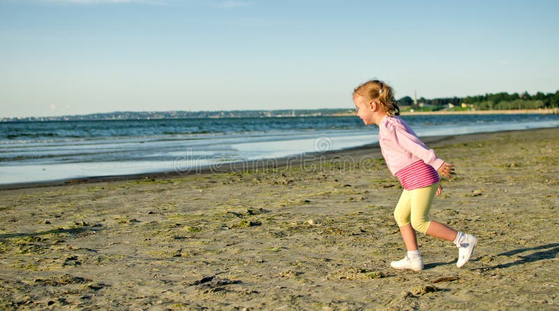 Cute little girl running stock image. Image of childhood - 26280353