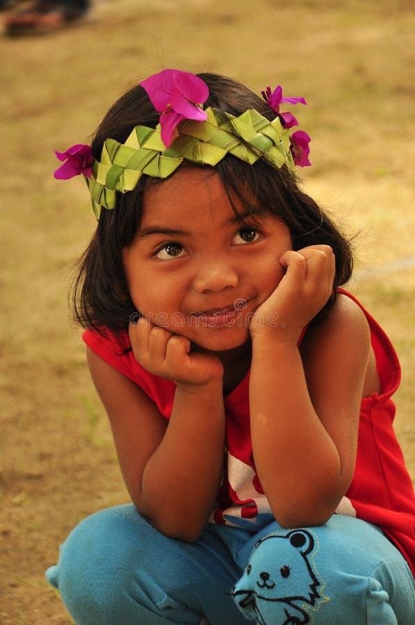 Malaysian Indigenous Girl Smiling Serene Editorial Image - Image of ...