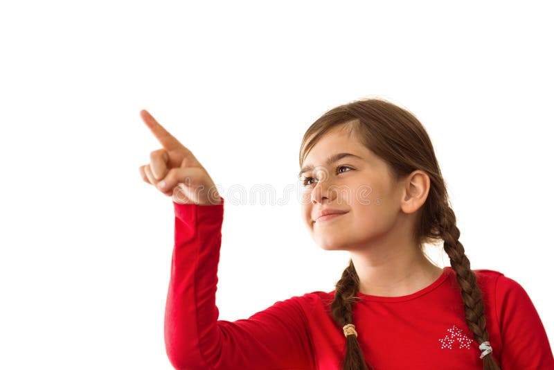 Cute boy pointing finger stock image. Image of white - 97027761
