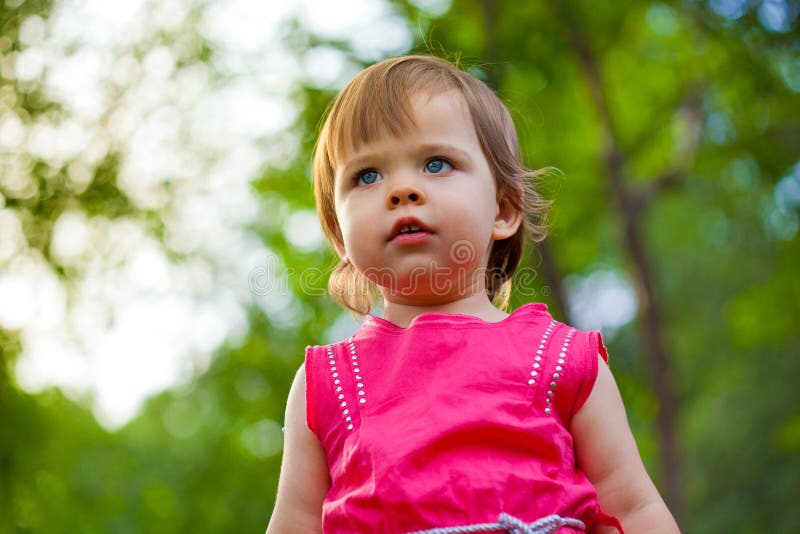 Little Girl Rising Up Her Hands Stock Image - Image of lifestyle ...
