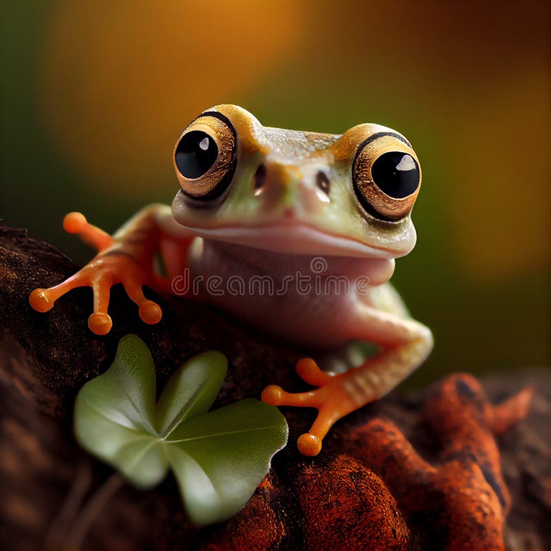 Cute little green frog stock illustration. Illustration of realistic ... Cute little green frog stock illustration. Illustration of realistic ...