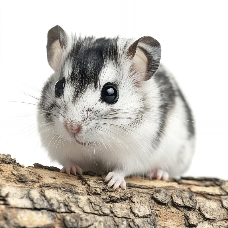 Cute Little Hamster on a Branch Stock Illustration - Illustration of ...