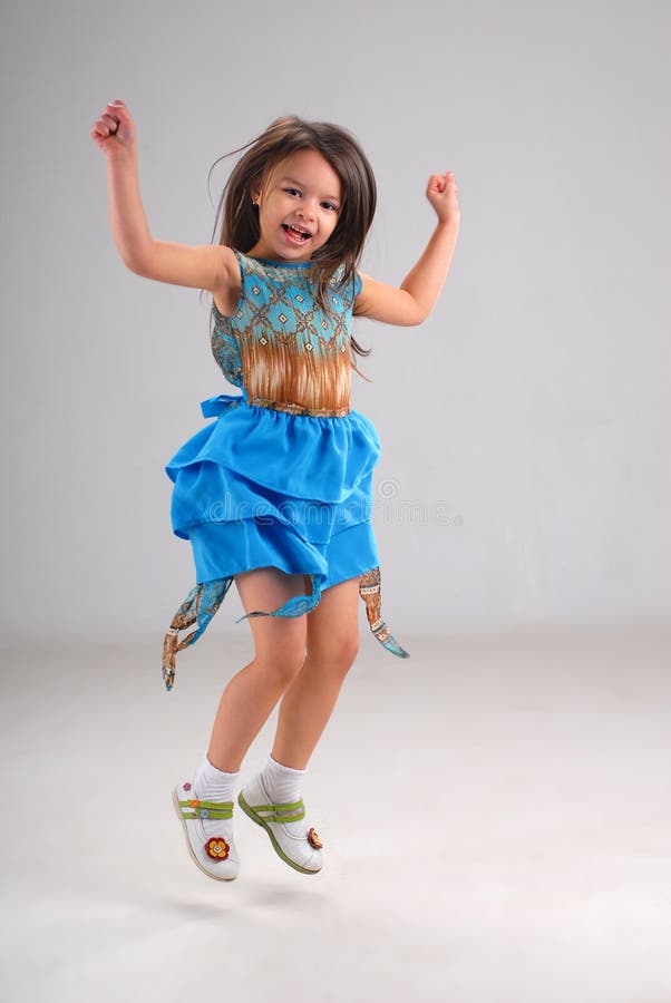 Cute Little Jumping Girl Picture. Image: 5380455