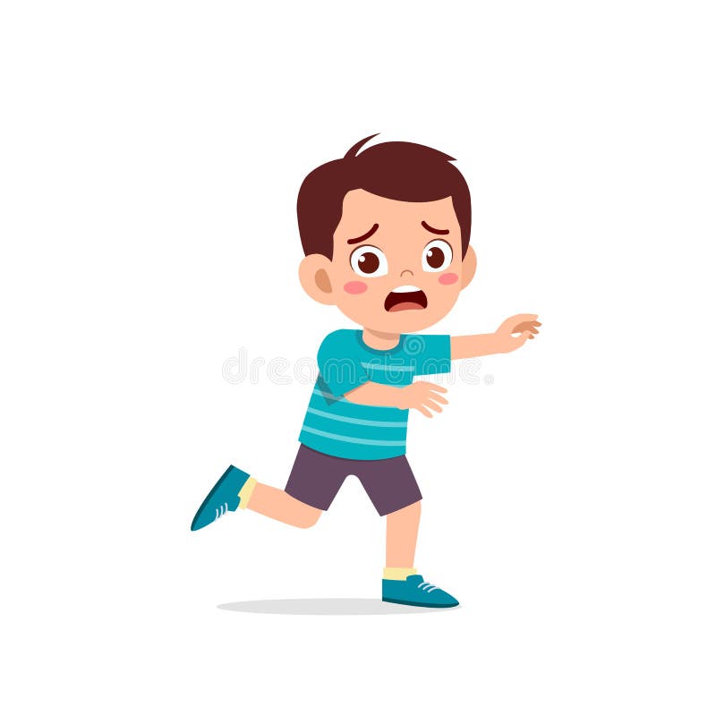 Happy Cute Little Boy Running so Fast Stock Vector - Illustration of ...
