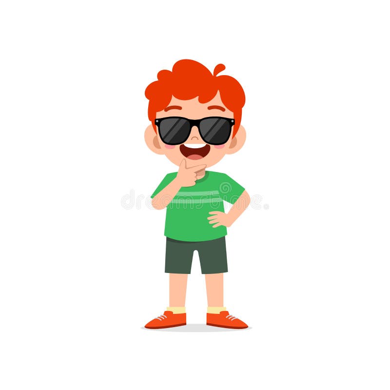 Little Boy Wearing Sunglasses Stock Illustrations – 110 Little Boy ...