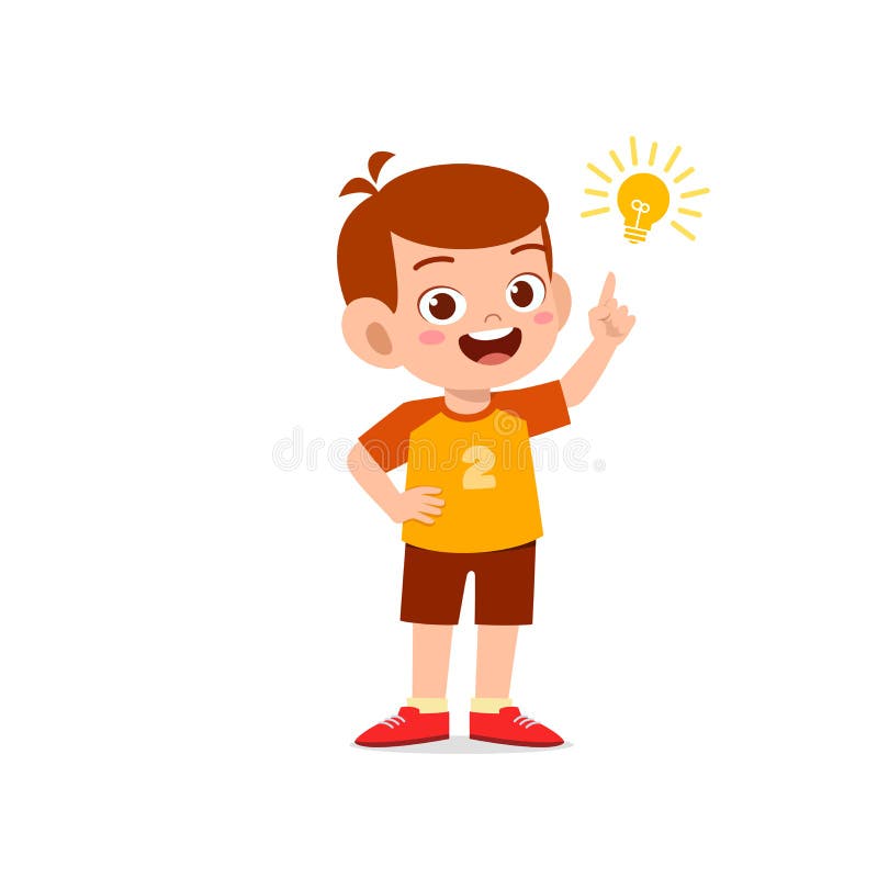 Cute Cartoon Smart Girl Bulb Lamp Idea Stock Illustrations – 160 Cute ...