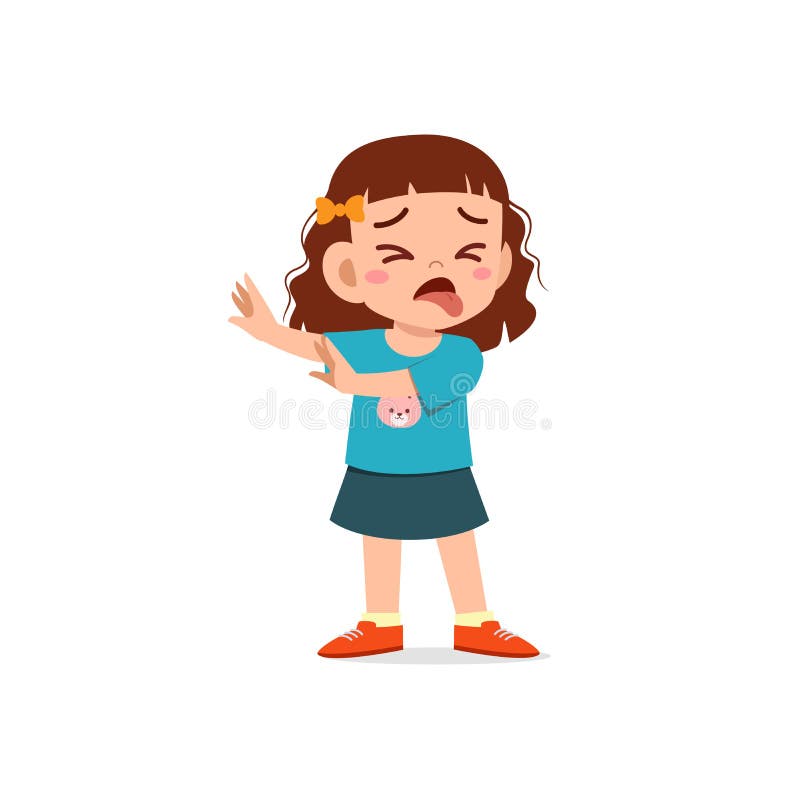 Disgust - Cute Girl Cartoon Character Vector Illustration Stock ...