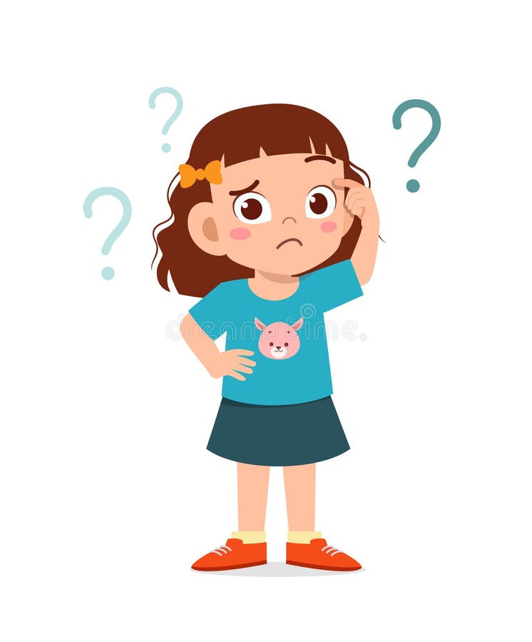 Cute Girl Asking Question Stock Illustrations – 868 Cute Girl Asking ...